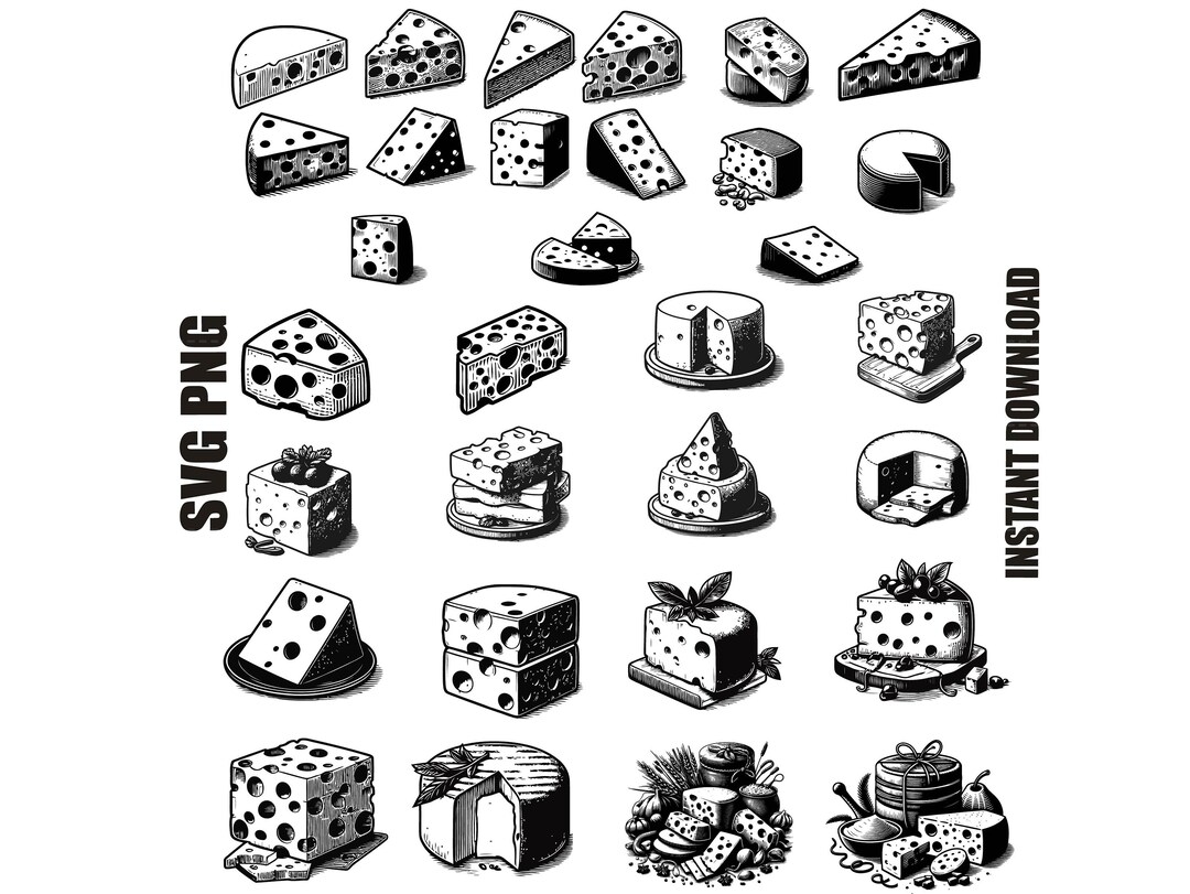 Cheese Svg, Cheese Svg Bundle, Cheese Svg Bundle, Cheese Cut File for ...