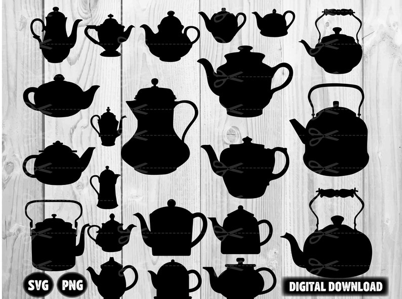 Teapot Svg Teapots Svg Bundle Tea Lover Svg Teapots Cut - Etsy