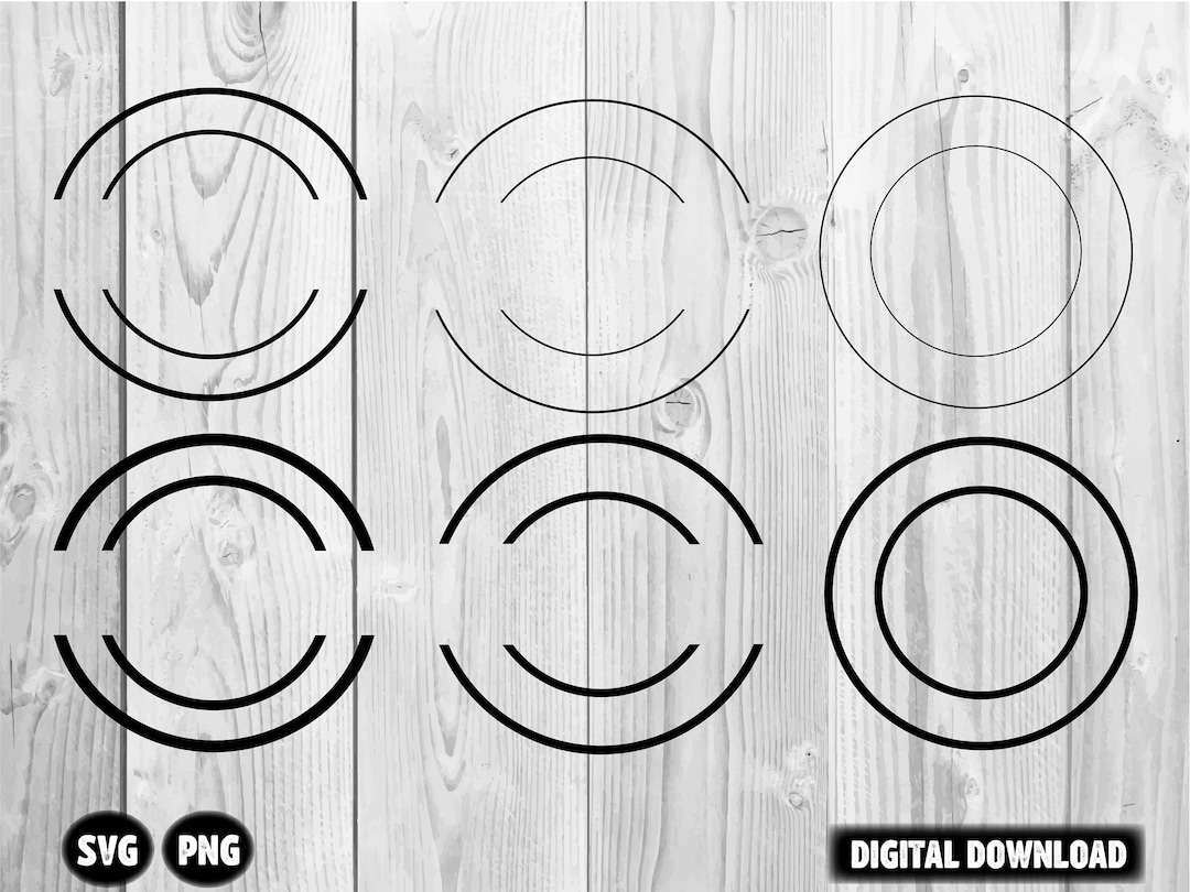 DOUBLE CIRCLE Frame SVG Circle Monogram Svg Double Circle - Etsy