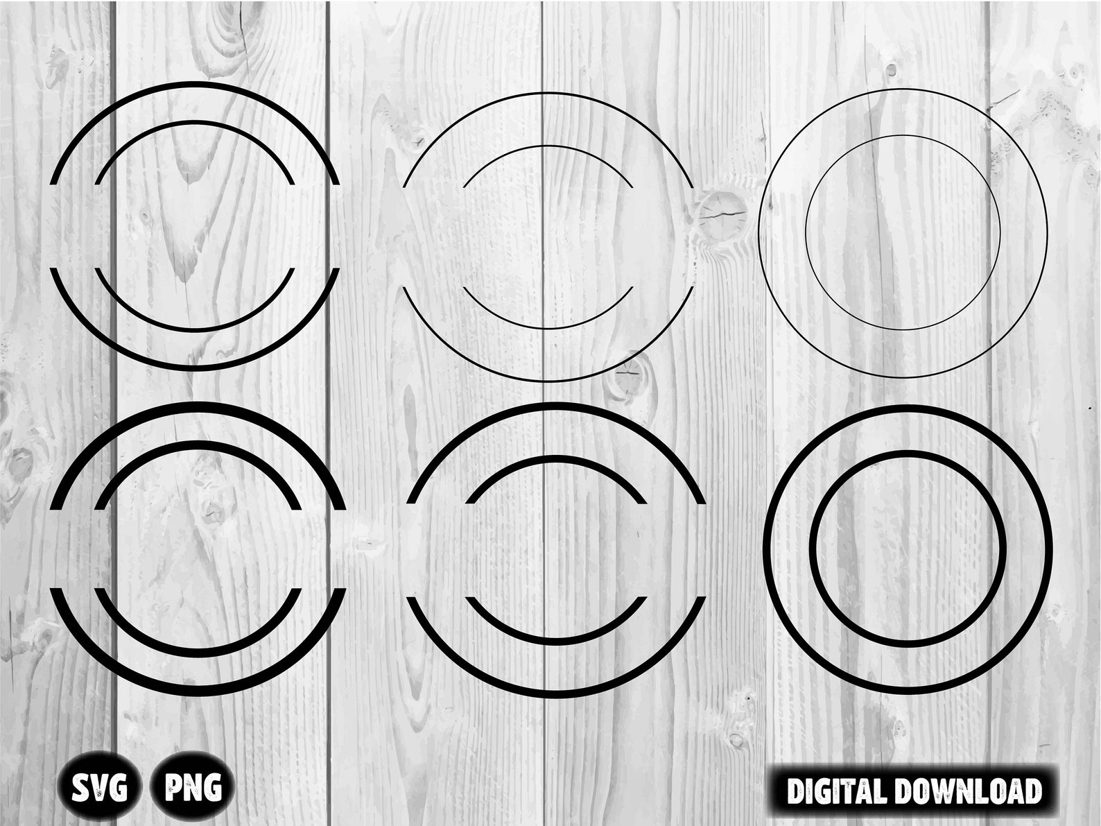 DOUBLE CIRCLE Frame SVG Circle Monogram Svg Double Circle - Etsy