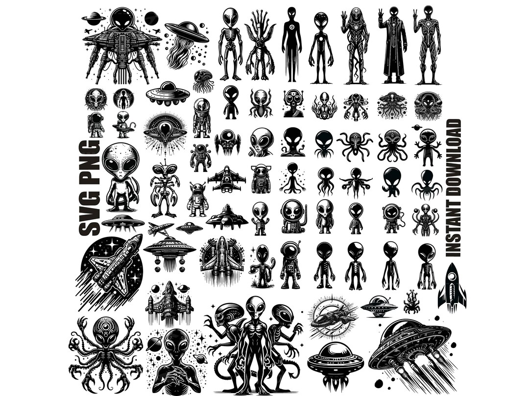 Alien Svg Alien Png Aliens Svg Ufo Png Ufo Svg Space Svg Space Ship Svg ...