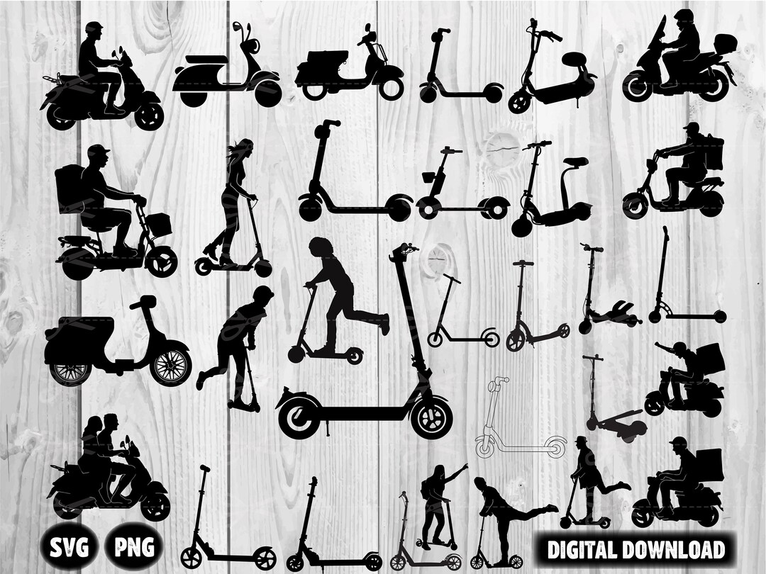 Scooter Svg Scooter Svg Bundle Electric Scooter Svg Scooter - Etsy