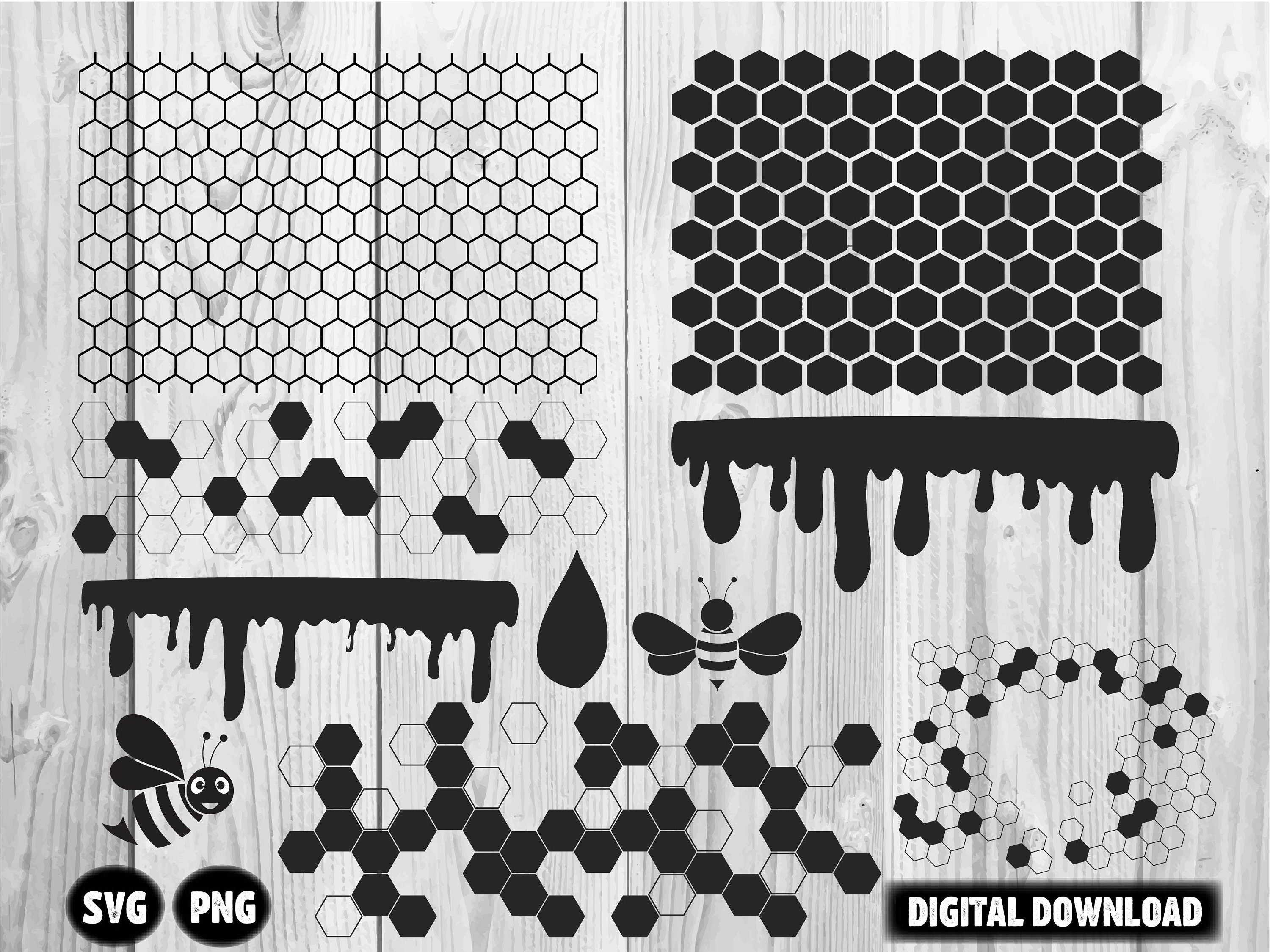 Honeycomb Svg Honeycombs Pattern Svg DRIPPING Honey Svg - Etsy Canada