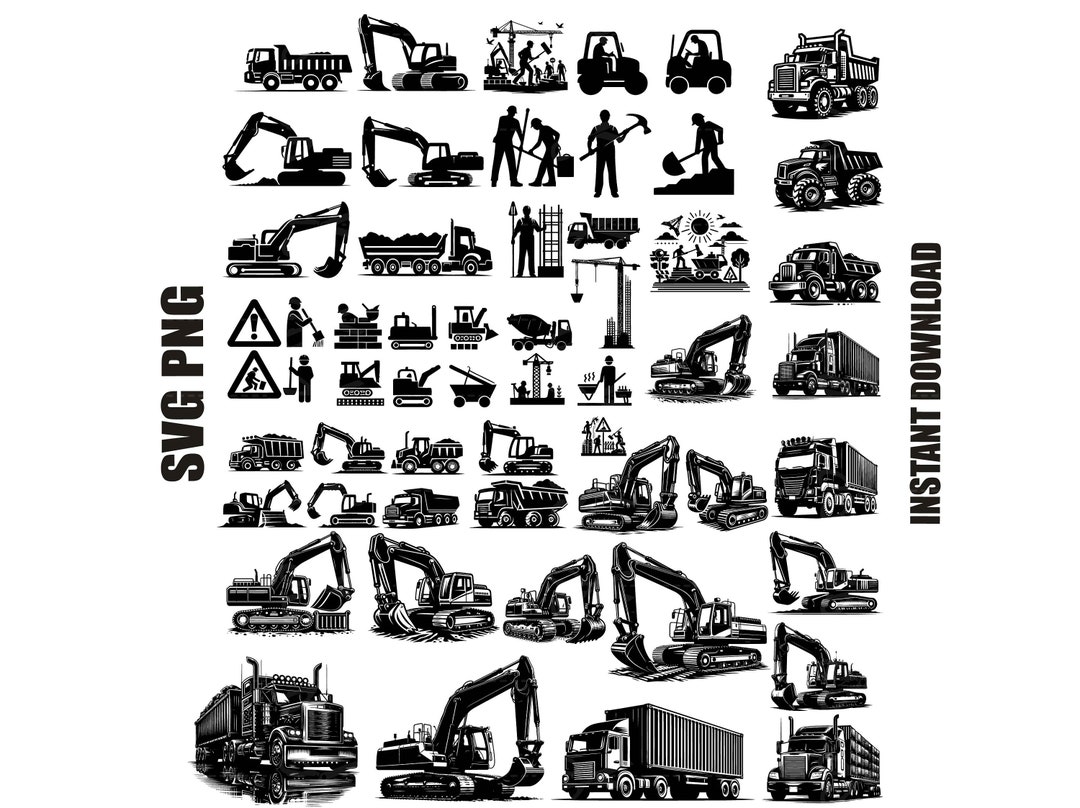 Construction Vehicle SVG, Trucks Svg, Construction Bundle Svg ...