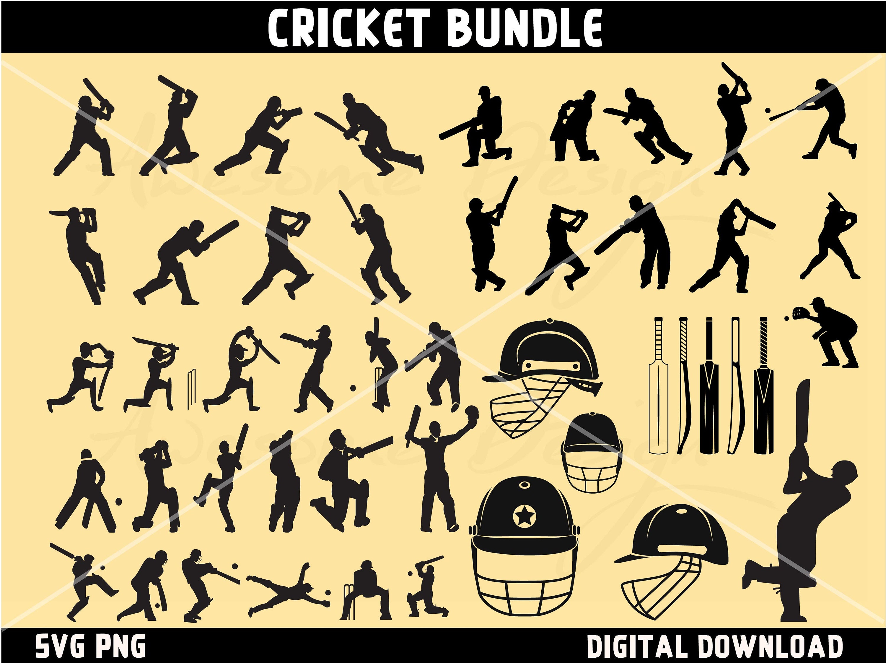 Cricket Svg Cricket Silhouette Cricket Svg Bundle Cricket - Etsy Australia