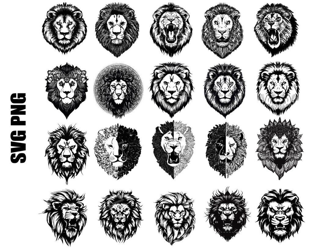 Lion Head Svg, Floral Lion Head Svg, Mandala Lion Face Svg, Lion King ...