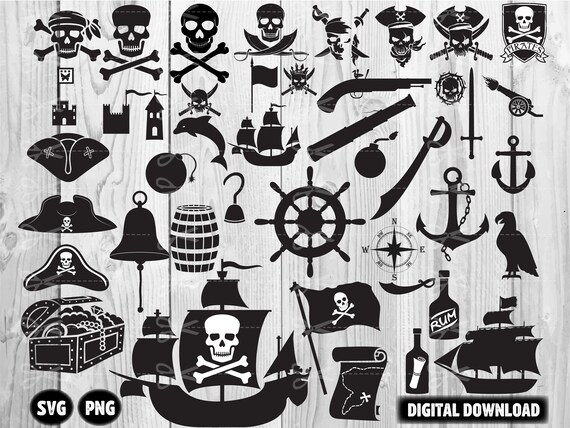 Pirate SVG Pirate SVG Bundle Pirate Cut Files Pirate - Etsy UK