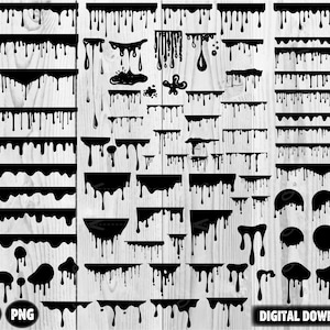DRIPPING Border SVG Bundle, Dripping Borders Clipart, Dripping Svg ...