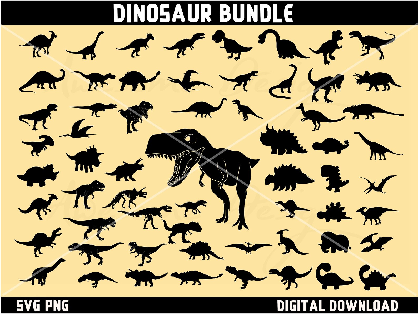 Dinosaur Svg T-rex Svg Dinosaur Clipart Dino Svg Cute - Etsy