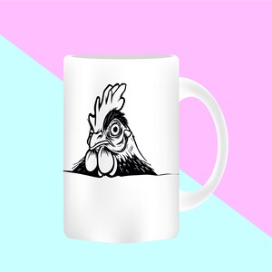 Chicken Head SVG, Chicken, Peeking Svg, Hen Svg, Chicken Clipart, Chicken Head Svg File for ...