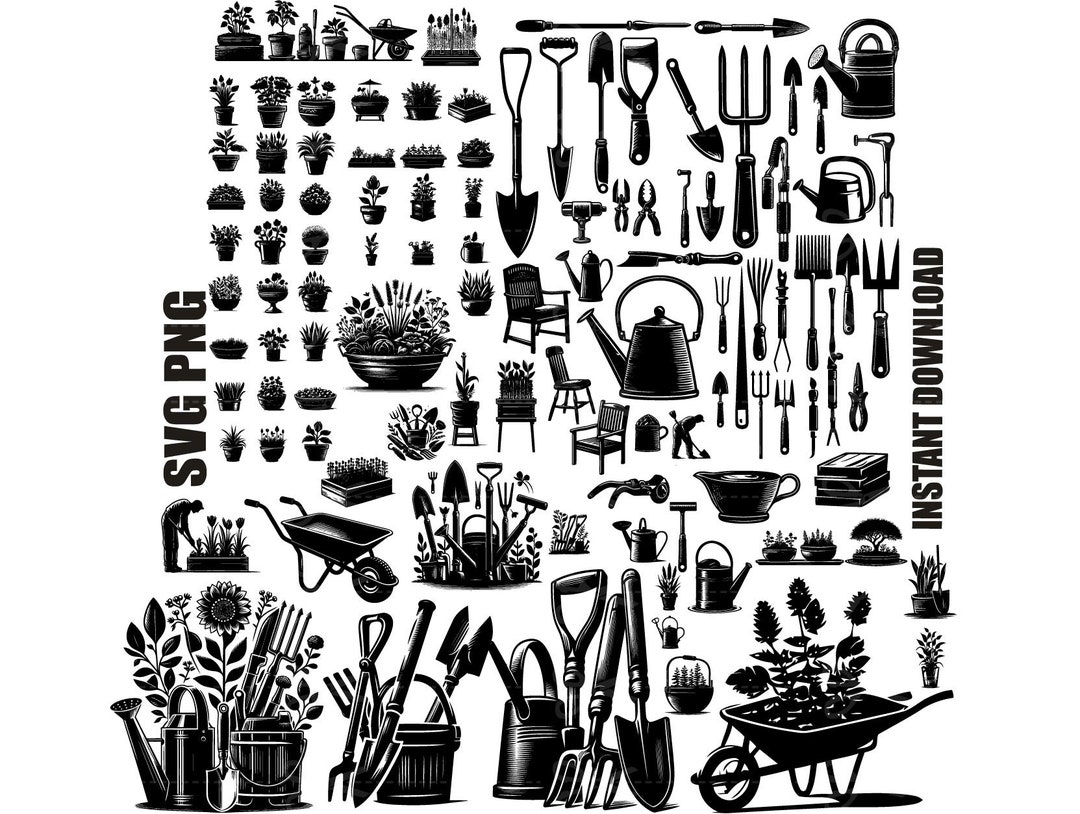 Garden Tools SVG Bundle , Gardening Tools SVG , Tools SVG , Gardening ...