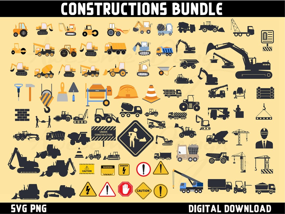 Construction SVG, Trucks Svg, Construction Bundle Svg,construction Sign ...