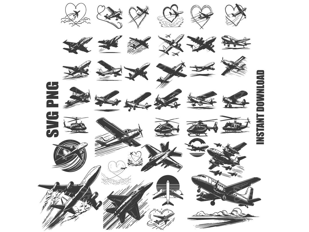 Airplane Svg, AIRPLANE SVG Bundle, Aircraft Svg, AIRPLANE Svg Cut Files ...