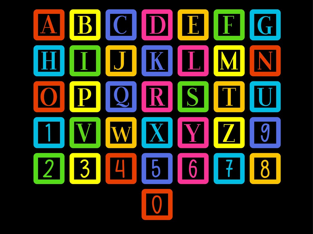 BUILDING BLOCKS SVG File Block Alphabet Svg Files Building - Etsy