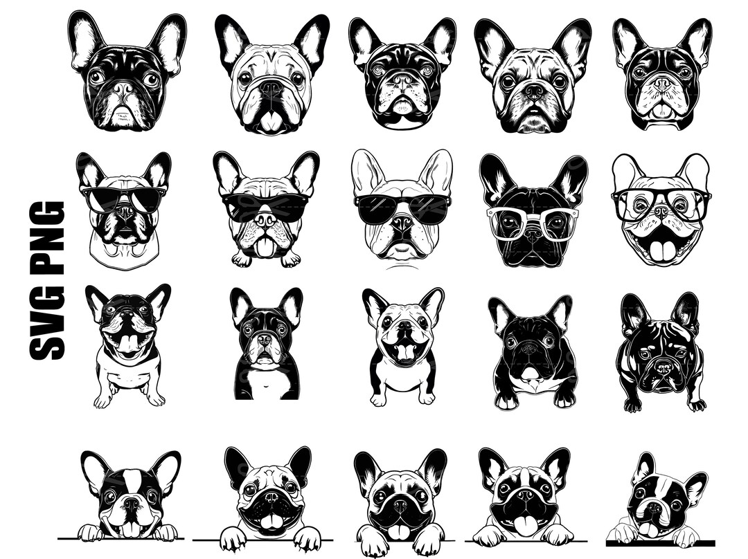 French Bulldog Svg French Bulldog Head Svg French Bulldog - Etsy