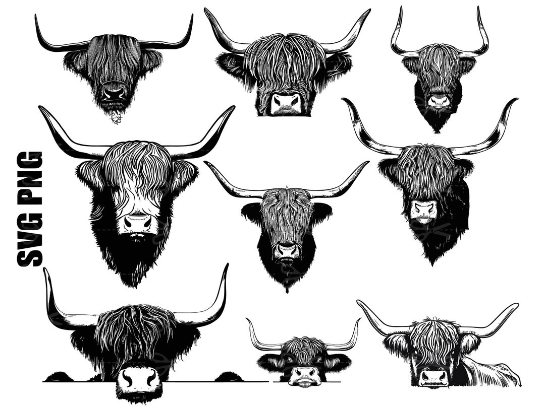 Highland Cow Svg Highland Cow Svg Bundle Highland Cow - Etsy