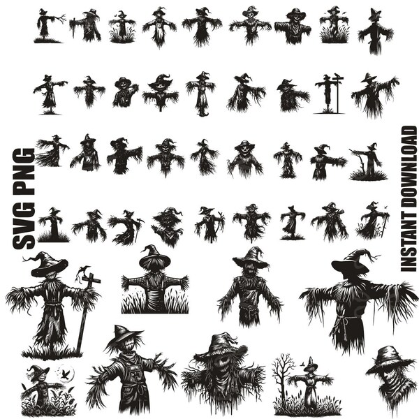 Scarecrow Svg - Etsy