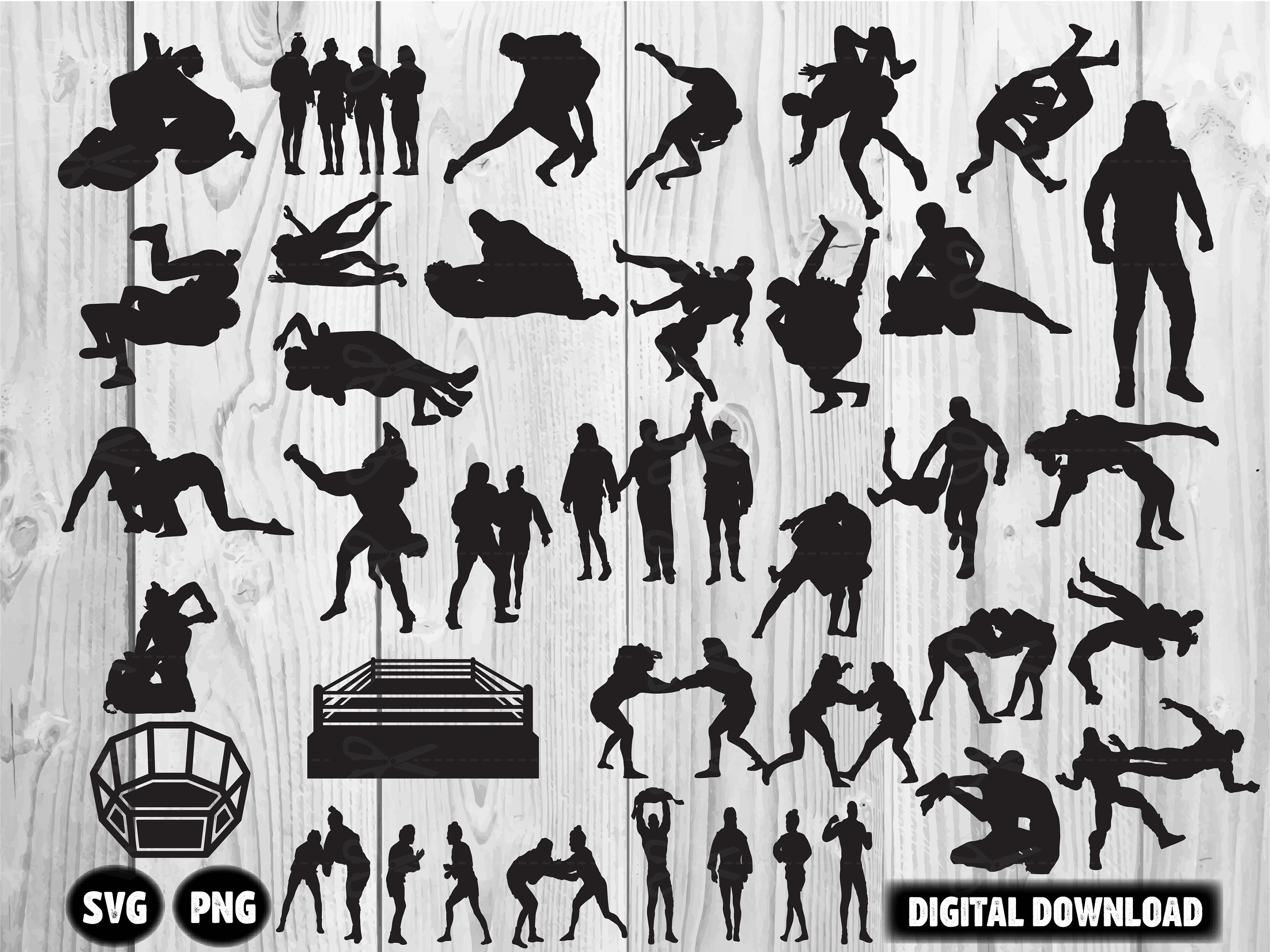 WRESTLING SVG Wrestling Mom Svg Wrestling Silhouette Usa - Etsy