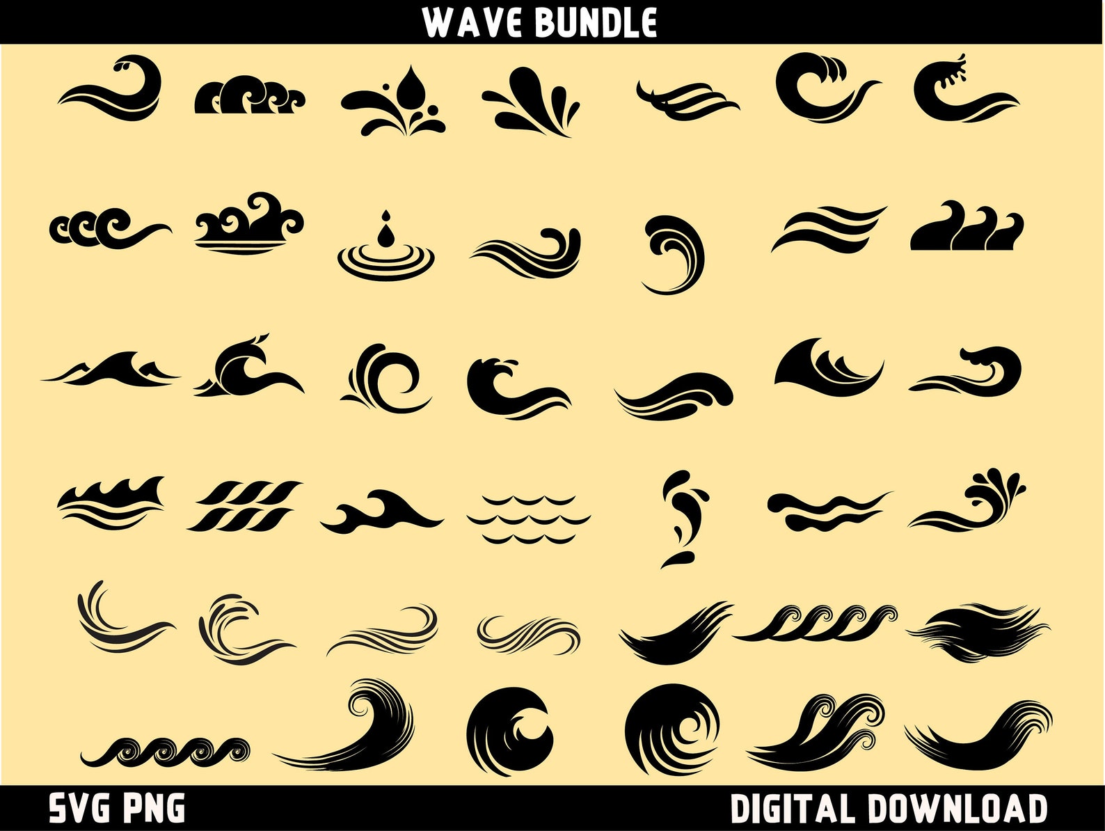 Wave Svg Ocean Waves Svg Wave Svg Bundle Beach Svg Waves - Etsy