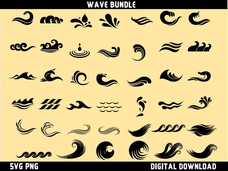 Wave Svg Ocean Waves Svg Wave Svg Bundle Beach Svg Waves - Etsy