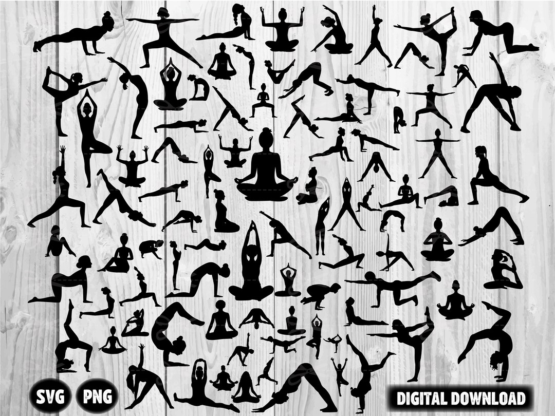 YOGA SVG Bundle YOGA Svg Cut Files for Cricut Silhouette - Etsy