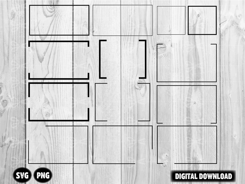 Open RECTANGLE SVG Split RECTANGLE Svg Rectangle Outline - Etsy