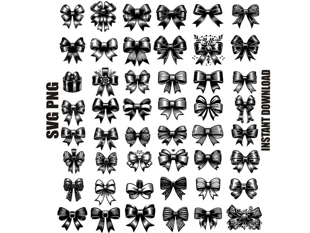 Ribbon Bow SVG Bundle, Ribbon SVG, Bow Svg, Present Svg, Bow Tie SVG ...