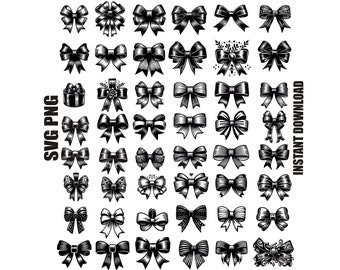 Present Ribbon Bow SVG Bundle, Ribbon SVG, Bow Svg, Present Svg Cricut ...