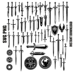 Sword SVG, Sword SVG Bundle, Sword Clipart, File for Cricut, Sword ...