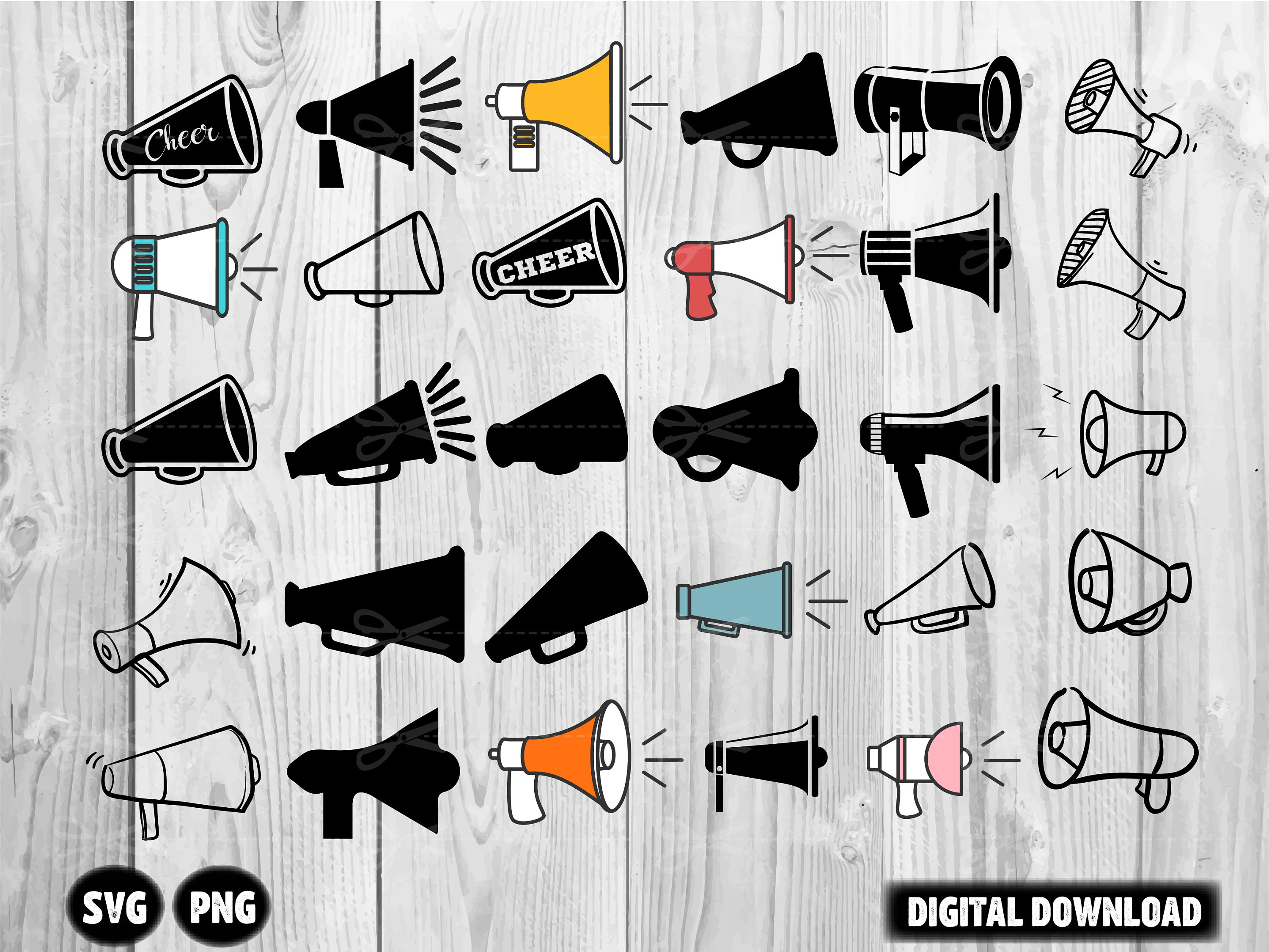 Megaphone Svg Cheer Megaphone SVG Cheerleading Megaphone - Etsy