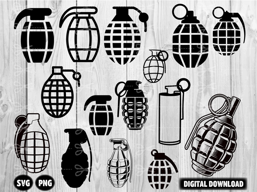 Grenade, Grenade SVG, Grenade SVG Bundle, SVG Files, Grenades ...