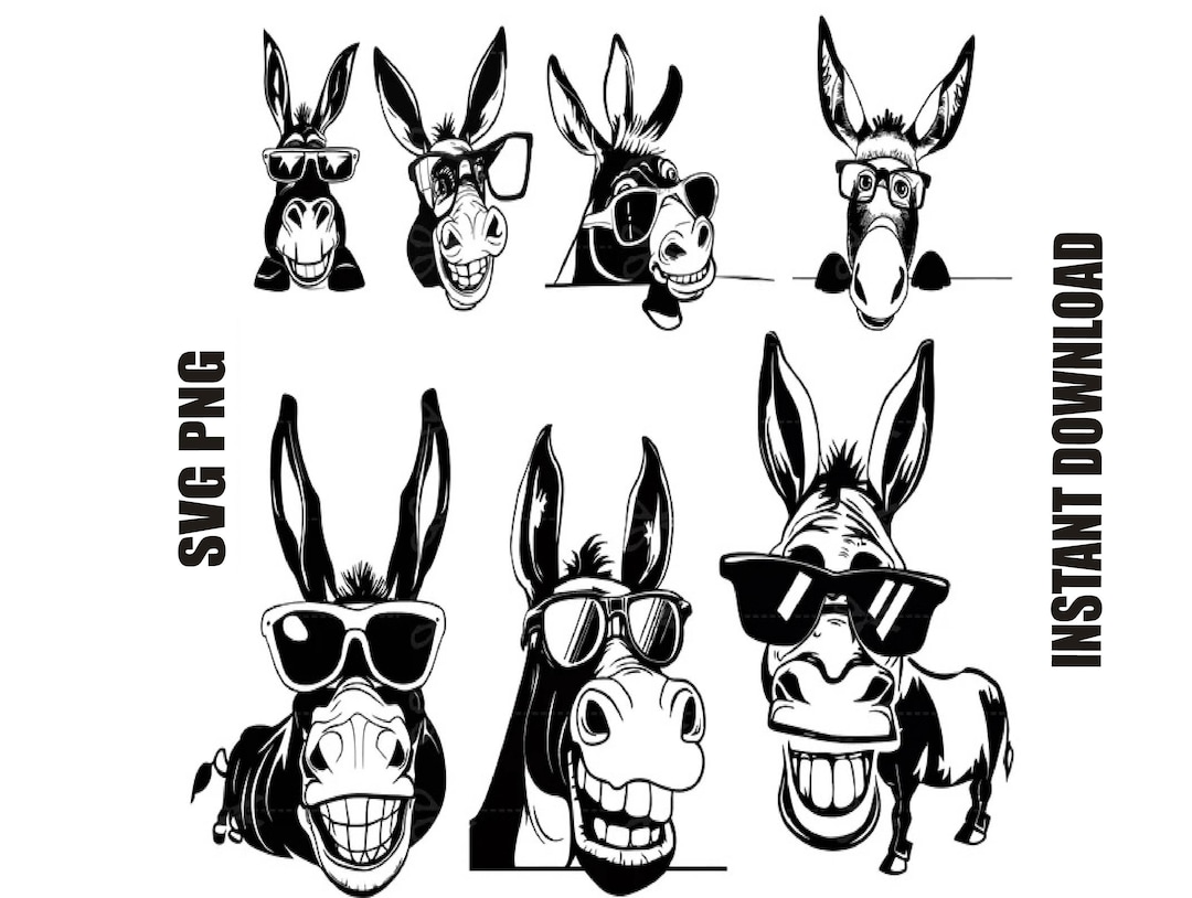 Esel-Svg, lustige Esel-Svg, Esel-peeking-Svg, Bauernhof-Tier-peeking ...