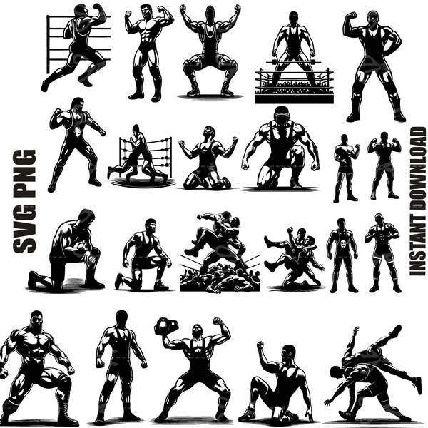 Wrestling Svg Bundle - Etsy