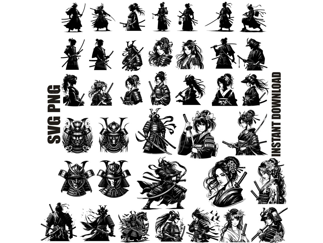 Samurai SVG, Samurai Cut File for Cricut, Samurai Hemlet Svg, Samurai ...