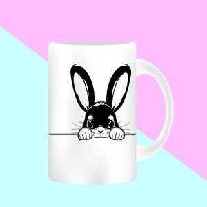 Rabbit SVG, Bunny Svg, Peeking Rabbit Svg, Cute Rabbit Head Svg, Easter ...