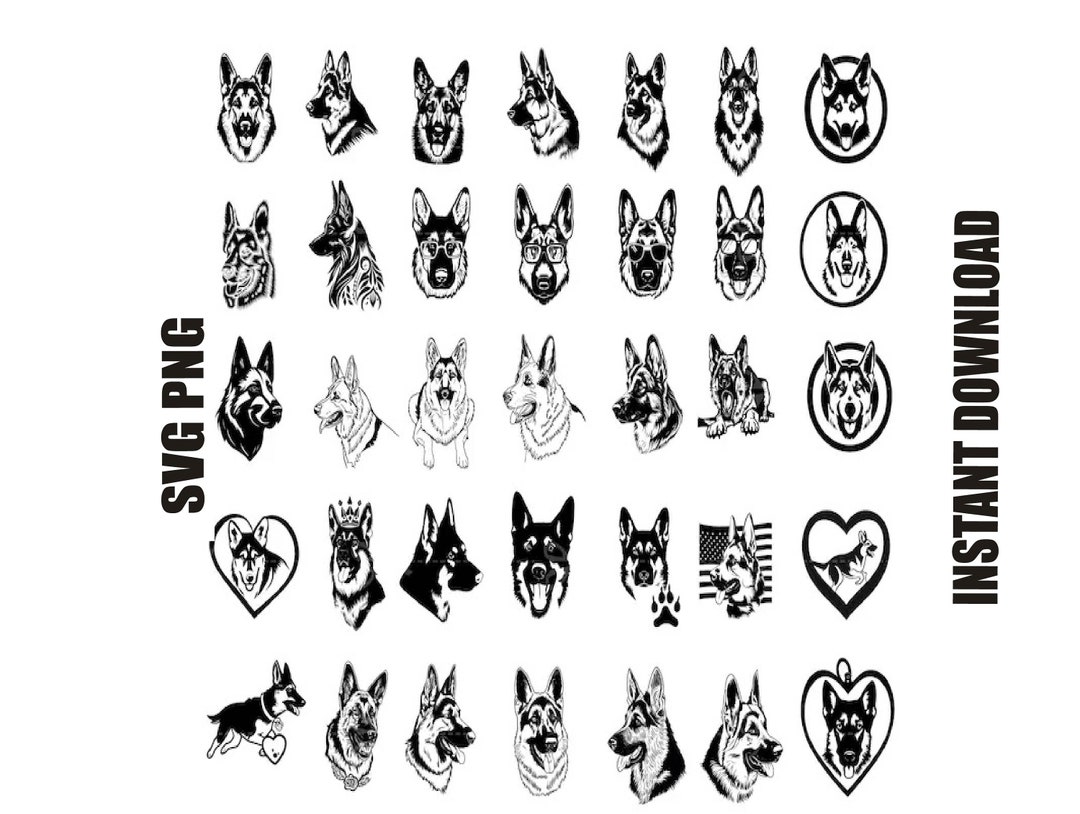 German Shepherd SVG, German Shepherd Clipart, German Shepherd Svg Files ...