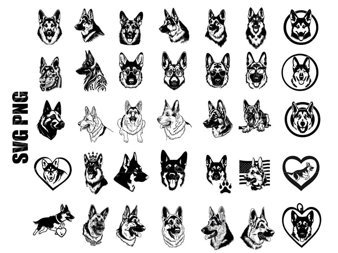 German Shepherd SVG, German Shepherd Clipart, German Shepherd Svg Files ...
