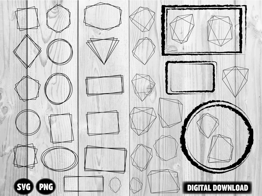 DOUBLE FRAME SVG Double Square Frame Svg Round Frame Svg - Etsy
