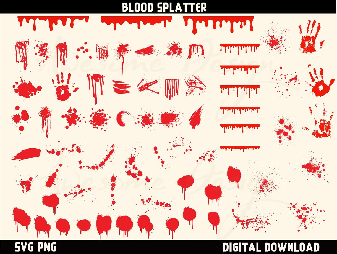 Blood Splatter Svg Blood Splash SVG Splash Paint - Etsy Canada