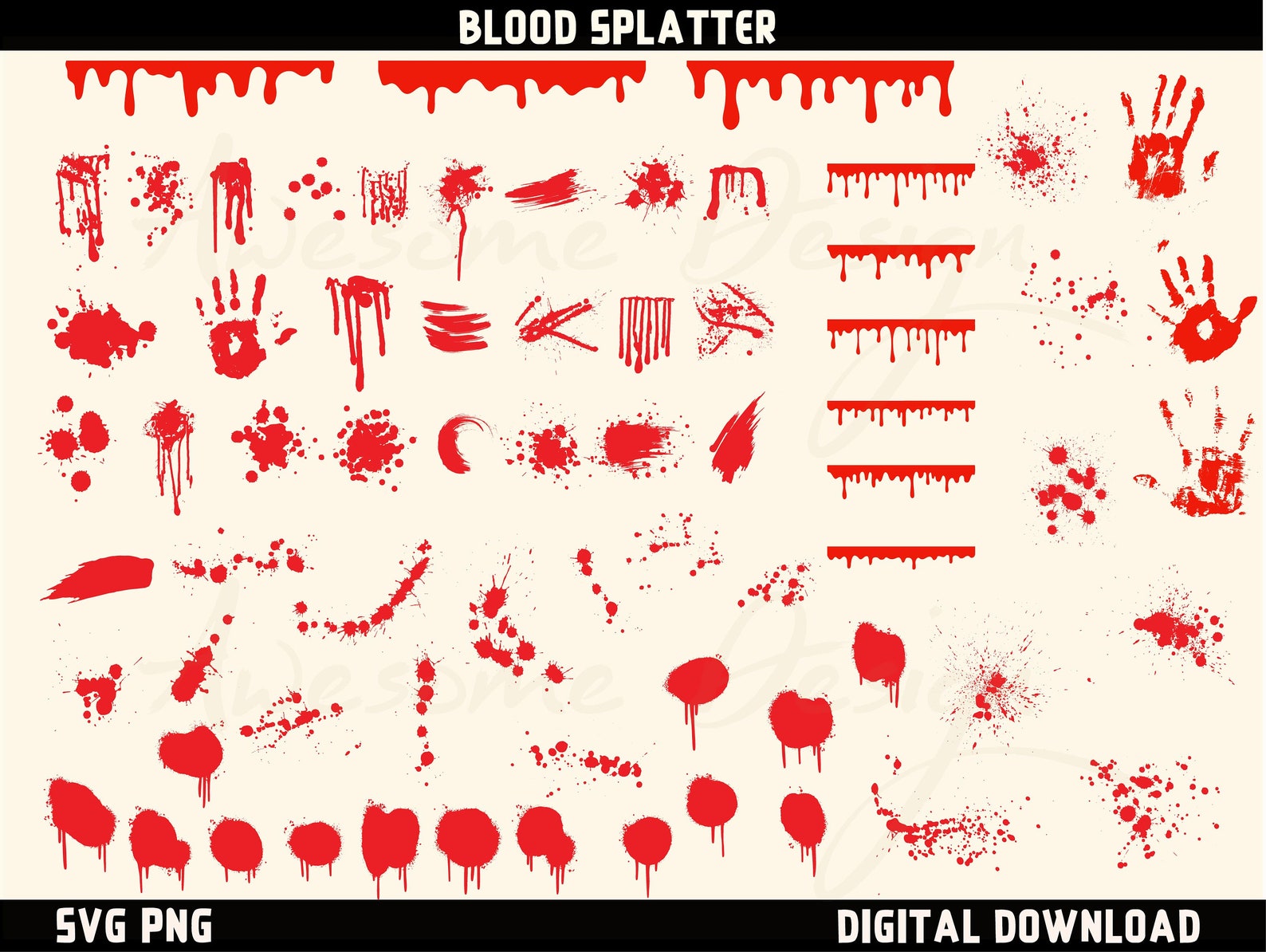 Blood Splatter Svg Blood Splash SVG Splash Paint - Etsy