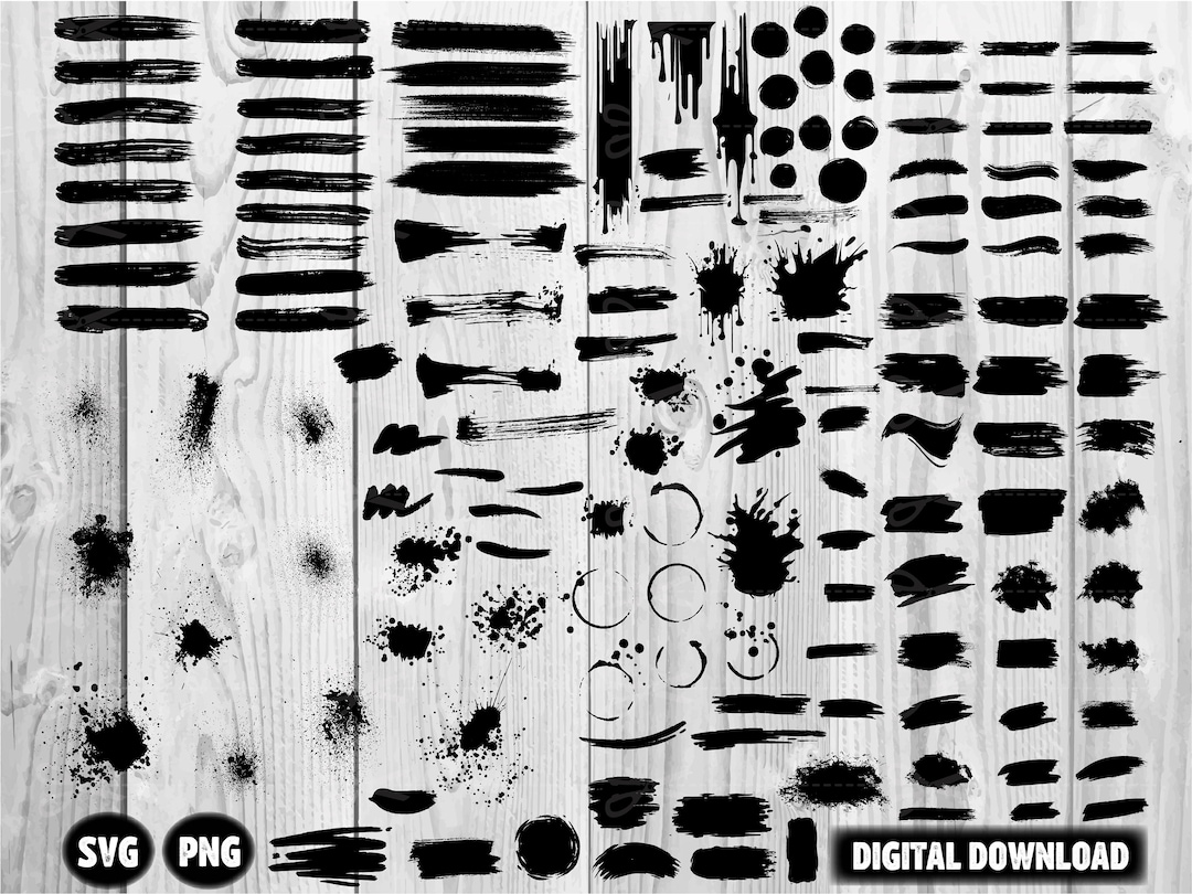Paint Stroke Svg, Paint Brush Stroke Svg Bundle, Paint Brush Stroke Svg ...