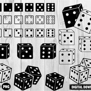 Dice SVG Bundle Dice Silhouette Casino Svg Gamble Svg - Etsy