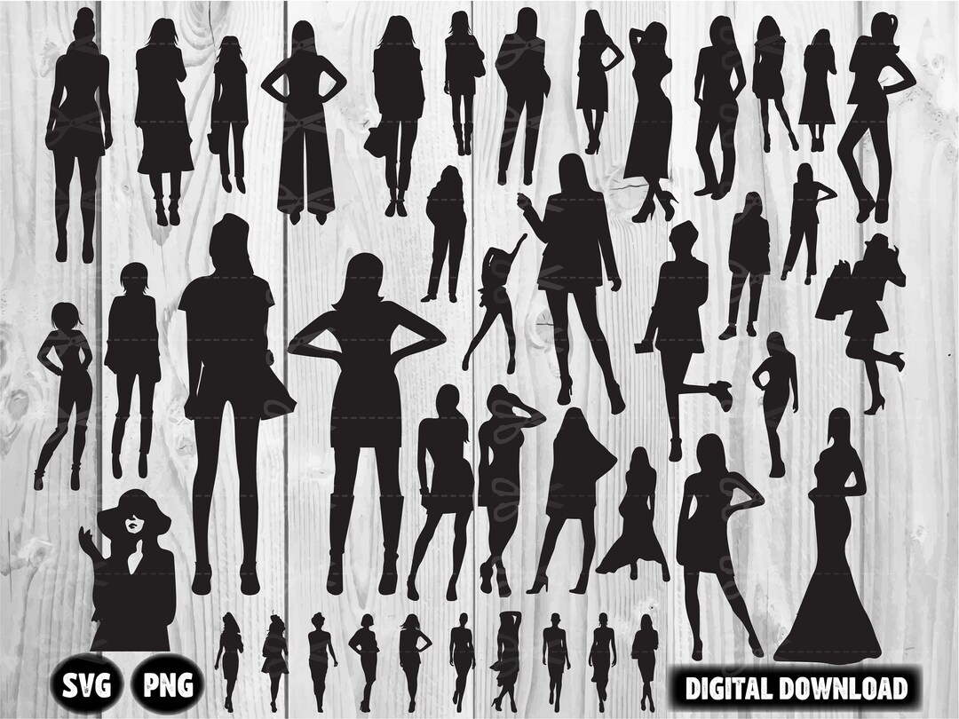 Fashion Woman Svg Women Svg Bundle Modern Girl Svg Evening - Etsy UK