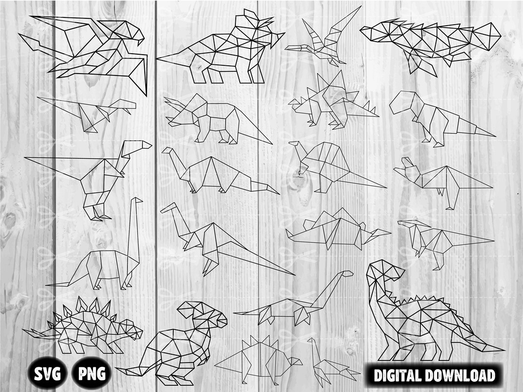 Dinosaur SVG Origami Dinosaur Svg Dinosaur Svg Dinosaur - Etsy