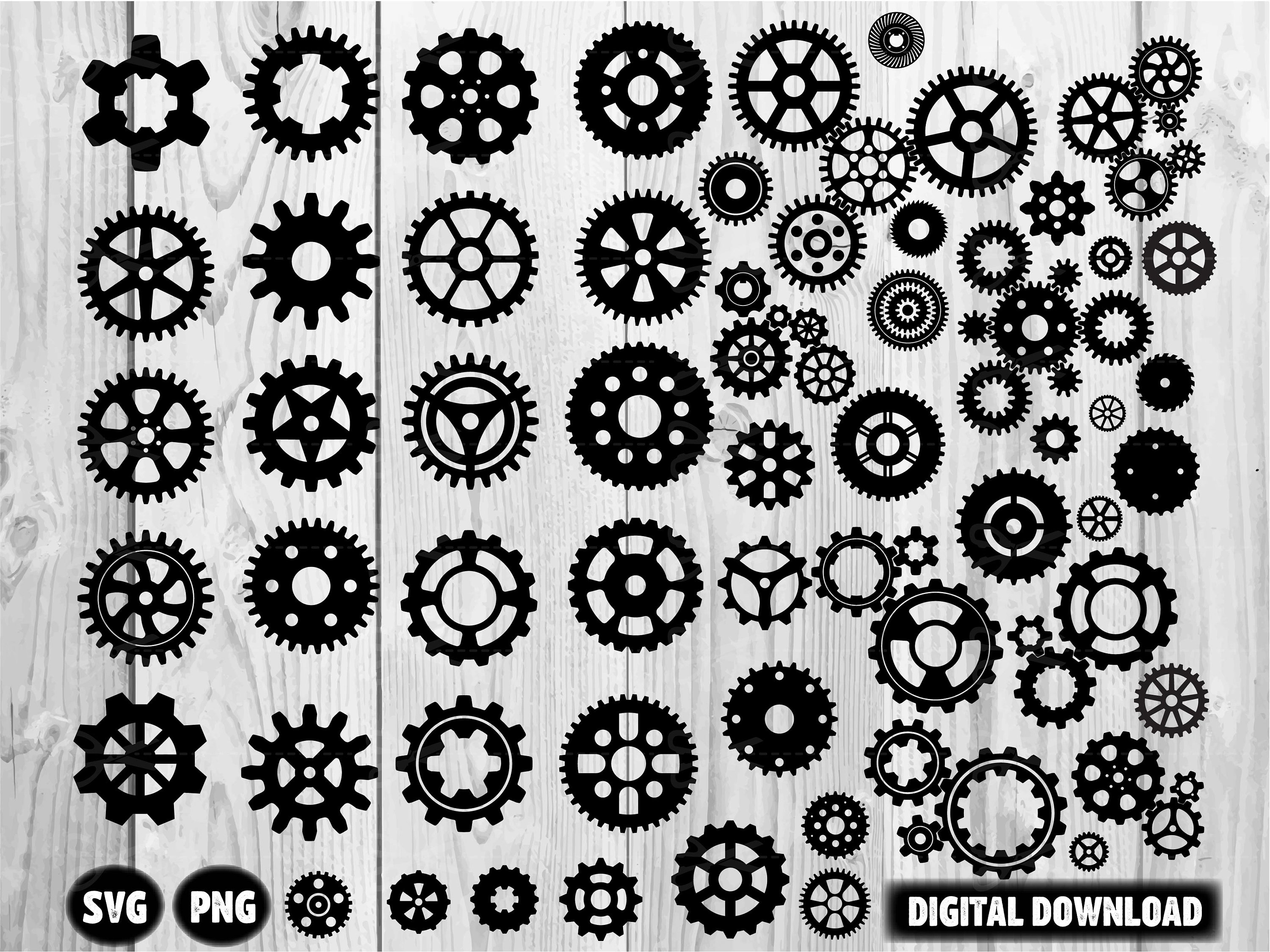 Zahnräder Plotterdatei Zahnräder svg Steampunk svg - Etsy Schweiz