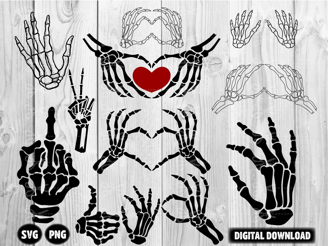 Skeleton Hands SVG, Skull Skeleton Hand, Halloween Svg, Rack Hand Svg ...