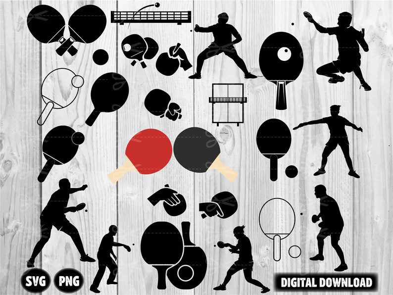 Ping Pong Svg Table Tennis Ball Svg Ping Pong Silhouette - Etsy