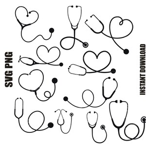 STETHOSCOPE SVG BUNDLE, Stethoscope Png, Stethoscope Clipart Bundle ...