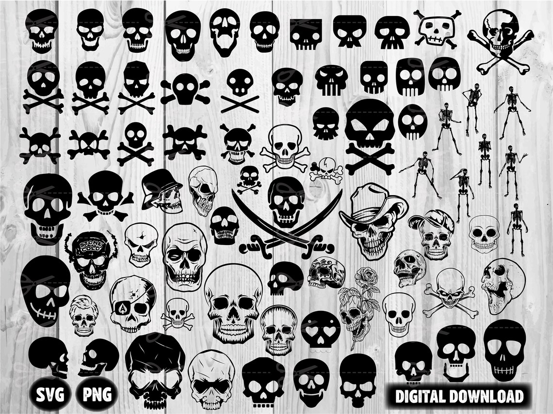 Skull Svg Sugar Skull Svg Skeleton Svg Skulls Svg Skull - Etsy
