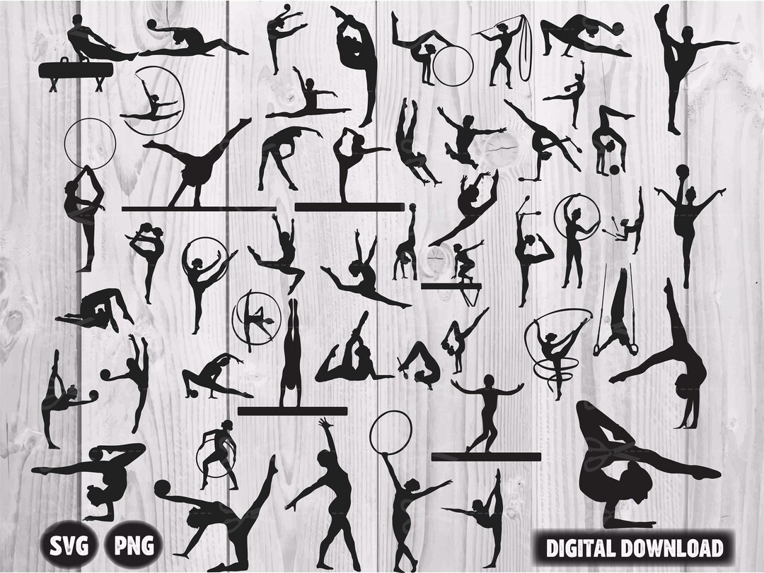 Gymnastic Svg Gymnast Svg Gymnastic Silhouettegymnastics - Etsy